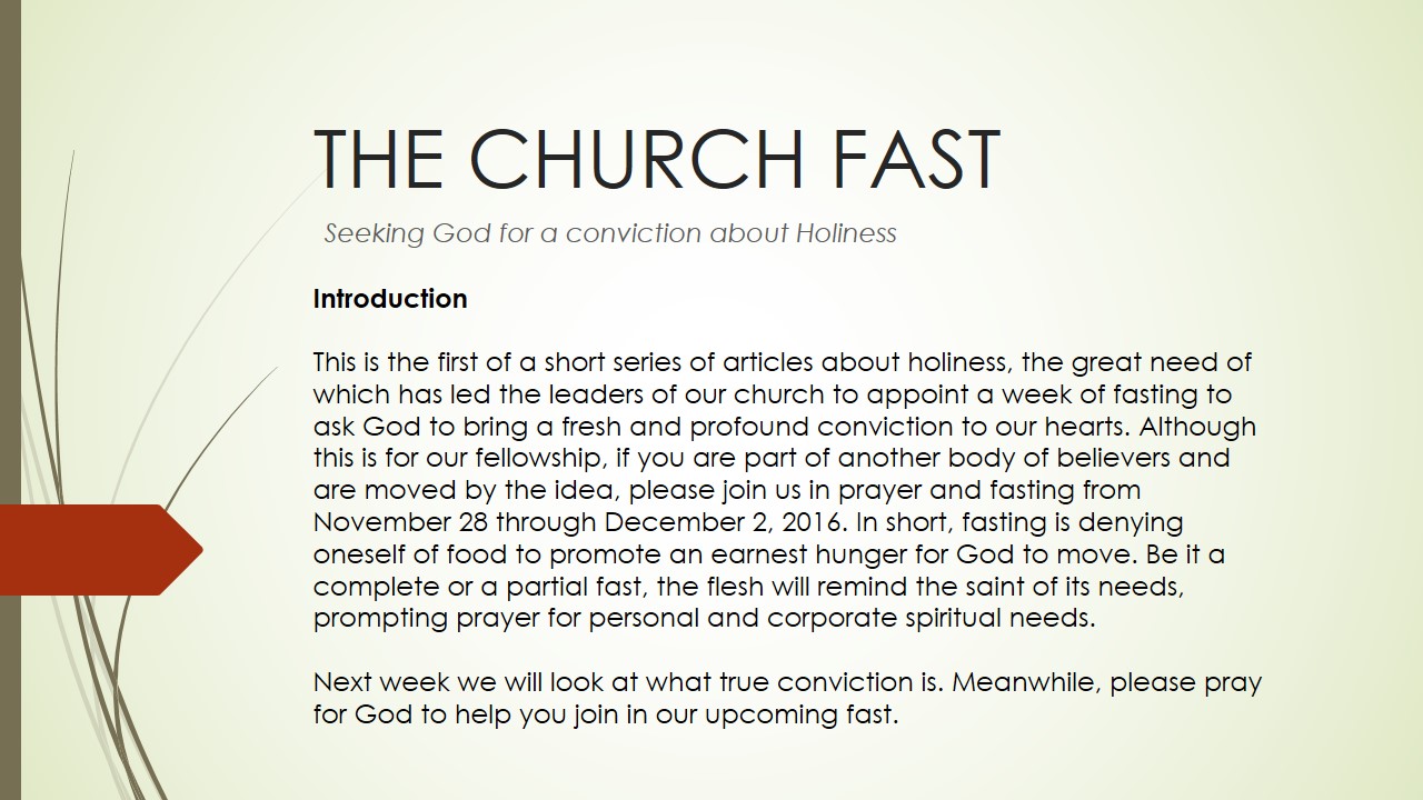 CHURCH FAST | CCFL