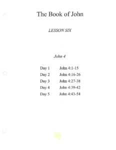 GOSPEL OF JOHN LESSON 6 | CCFL
